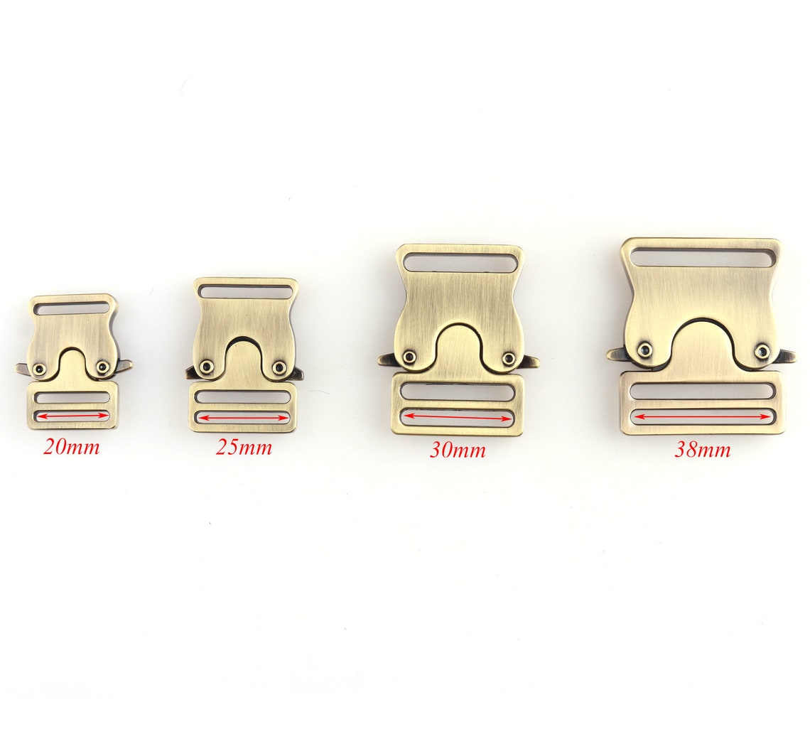 Metal Vintage Bronze Release Side Buckle Quick Adjustable Belt Strap ...