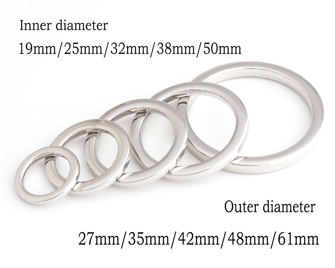 Silver O Ring Buckles Flat Round Ring Buckle O Ring Loops for Purse Bag ...