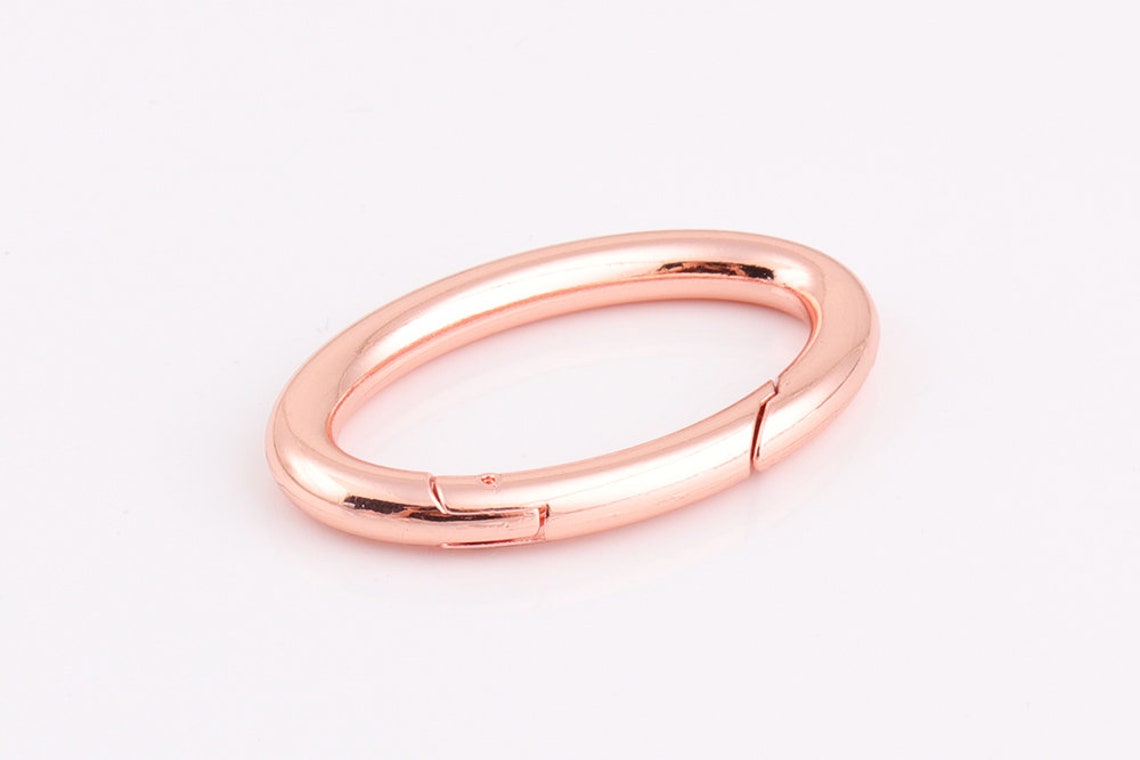 Rose Gold Spring Gate Ring Oval Gate Ring Keyring Clasp Metal | Etsy