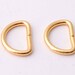 50pcs 3/8" Gold D Rings Small D-rings Buckles Jewelry Making Jump Ring ...