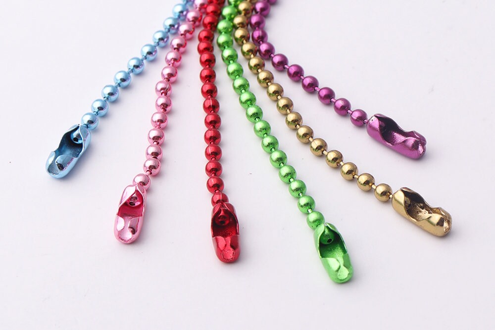 Ball Chain With Connector Clasp 2mm Ball Chains Bracelet Chain | Etsy