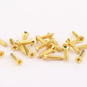 100pcs Screws Gold Rivets Drywall Screws Wood Screws Miniature Hardware ...