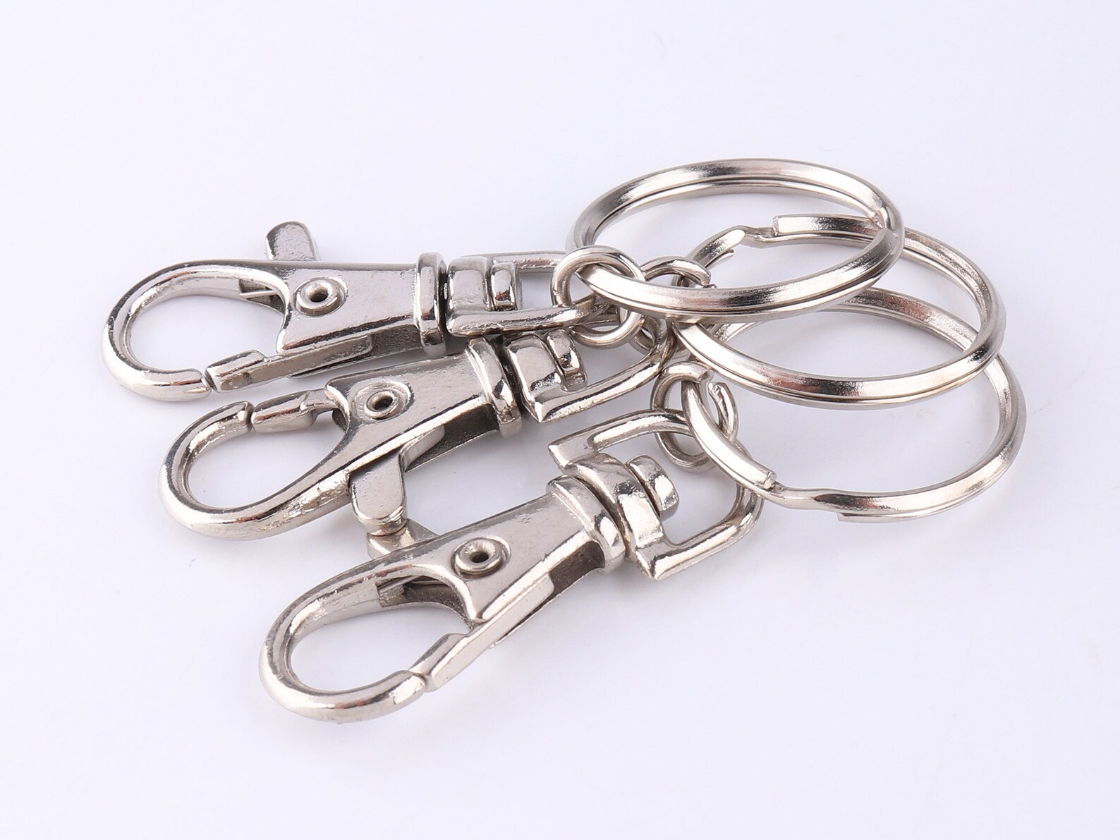 Keychains Lobster Clasp With Split Keyrings Swivel Key Chain Clasp ...