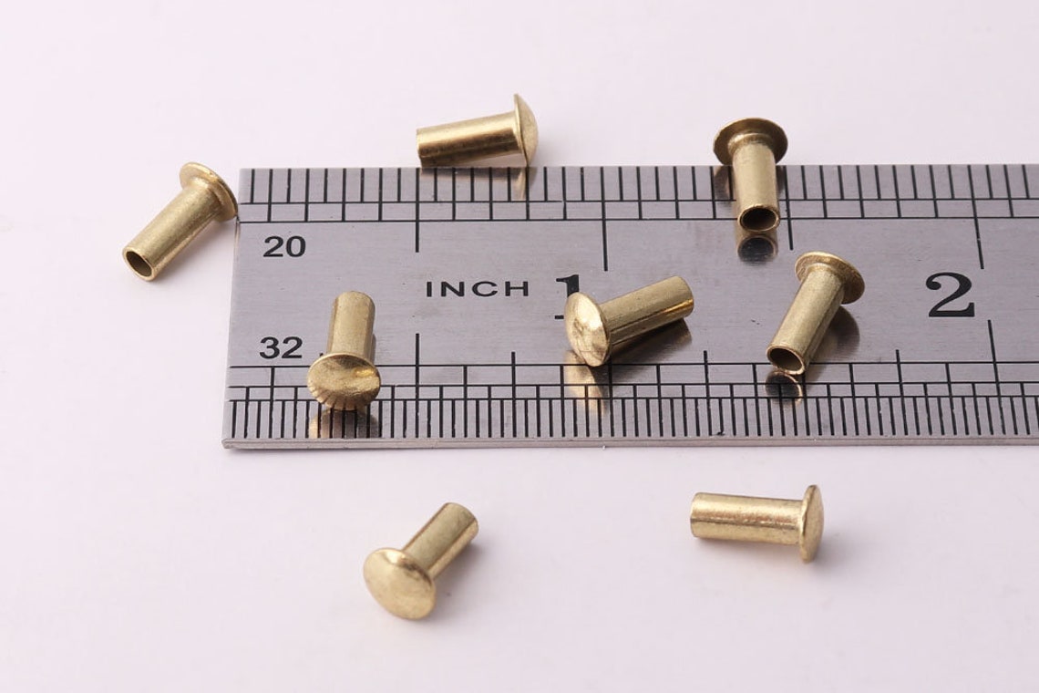 50pcs Gold Rivets 5mmw8mmh Single Cap Rivets Rapid Rivets - Etsy