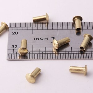 50pcs Gold Rivets 5mm(w)*8mm(h) Single Cap Rivets Rapid Rivets Studs ...