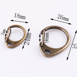 Bronze Spring Clasp Self Closing Snap Hooks Carabiner Hook Push Gate ...
