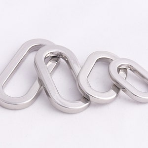 Oval O Rings Purse Rings/loops Flat O Rings Oval Buckle Strap Connector ...