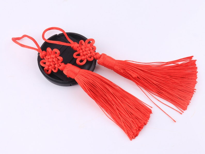 Chinese Knot Tassel Red Charms Tassel Luck Charm Tassel Flat - Etsy