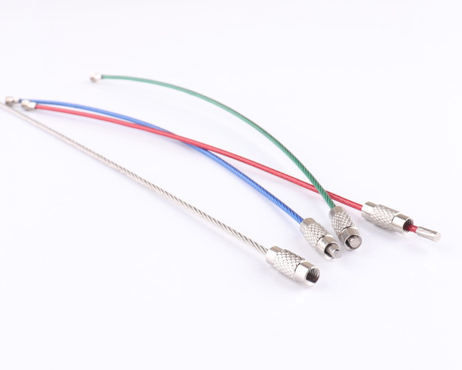 Wire Keychain Locking Wire Cable Key Ring Wire Mixed Color - Etsy