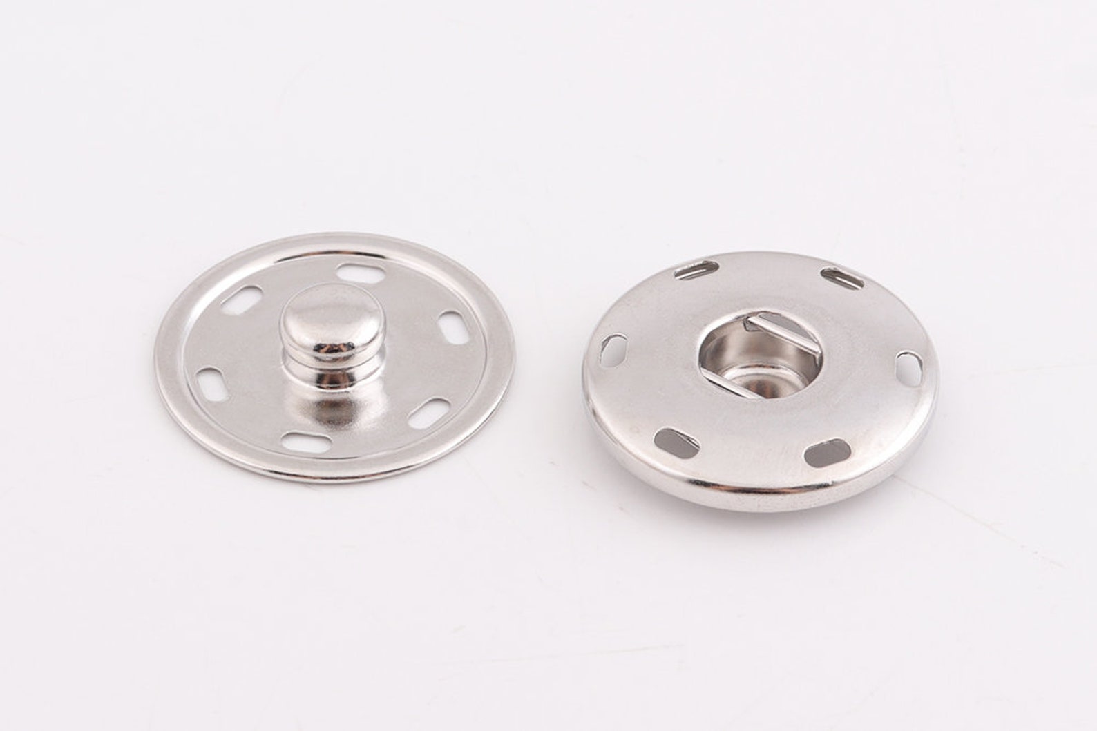 Silver Snap Buttons 28mm Snap Fasteners Press Stud Leather | Etsy