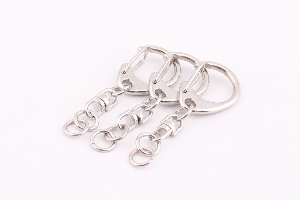 10pcs Key Chain With Push Gate Snap Hooks Lanyard Clasp Swivel | Etsy