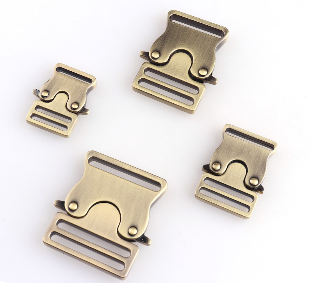 Metal Vintage Bronze Release Side Buckle Quick Adjustable Belt Strap ...