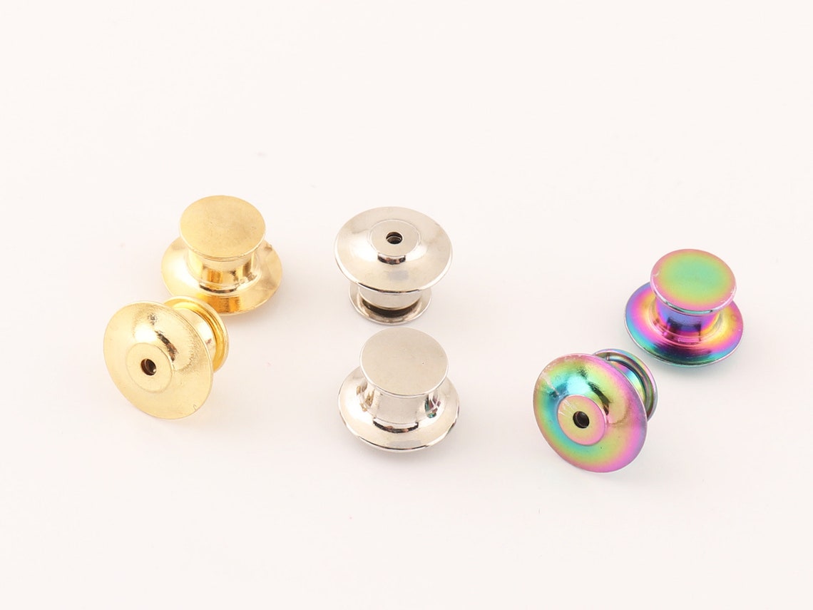 Pin Backs Pin Bases Secure Locking Pin Back Locking Clutch | Etsy