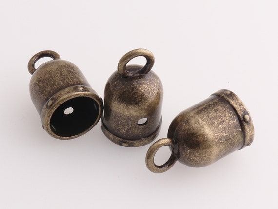 Tassel Caps End Caps Cap with Loop Leather Cord End Caps Tip | Etsy