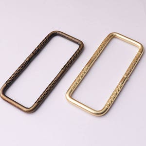 16*46mm(inner) Rectangular Ring Wire Loops Antique Bronze Gold Metal ...