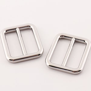 Silver Adjuster Buckle 1 1/432mm Metal Slide Buckle Adjuster Slide ...