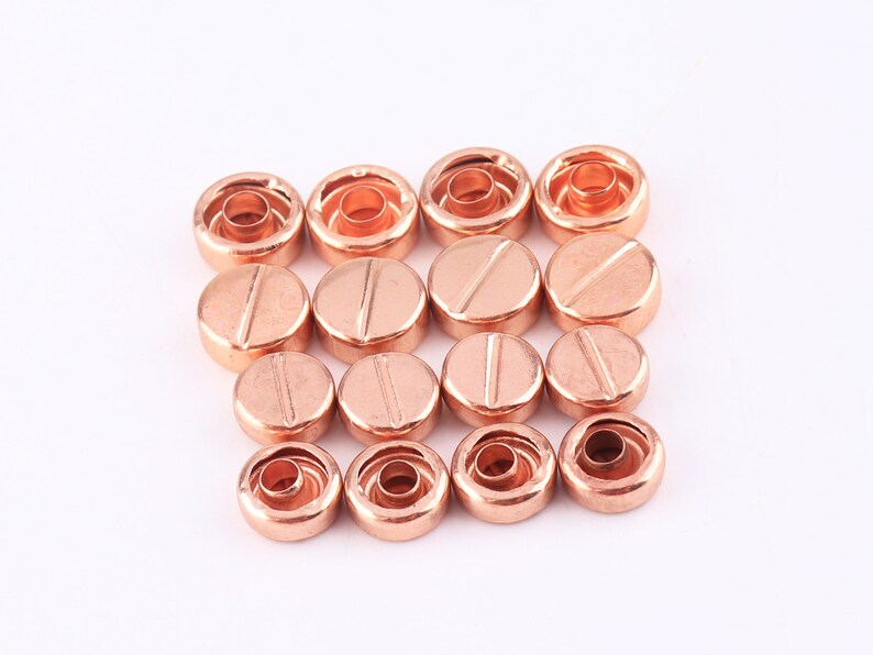 Rose Gold Rapid Rivet Double Cap Rivets Small Rivets Round - Etsy