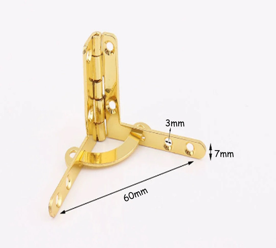 4pcs Gold Box Hinge Quadrant Hinge Metal Box Hinges Jewelry Box Hinge ...