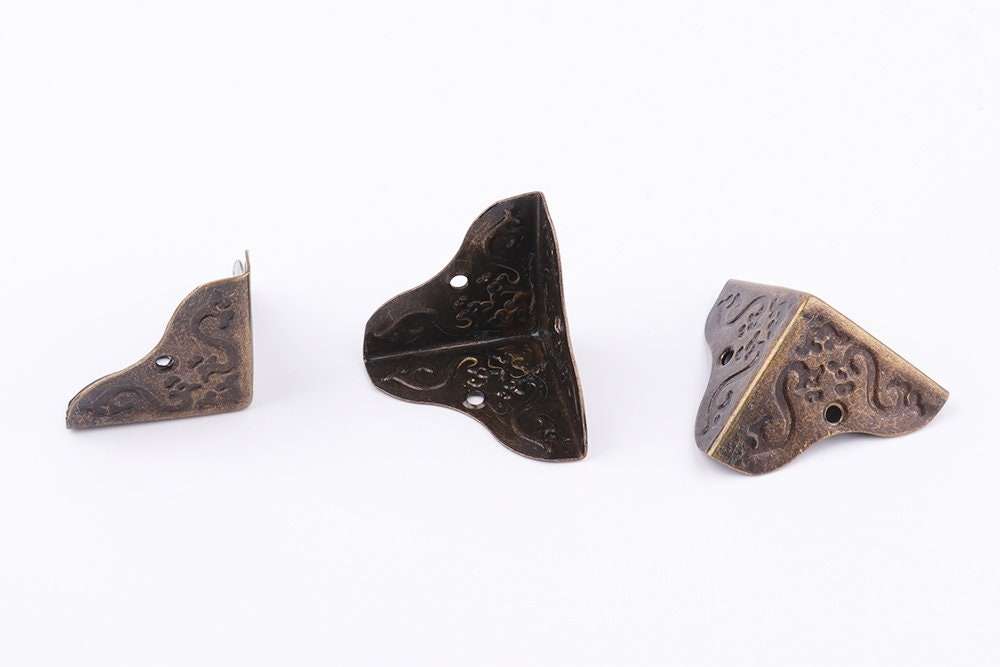 11/433mm Corner protectors Antique bronze Metal | Etsy