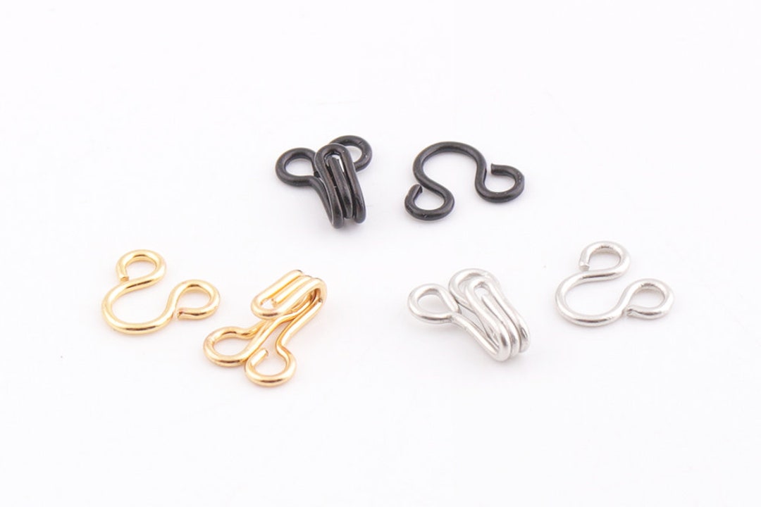 Hook and Eyes 50set 6mm Wide Hook and Eye Clasp Hook and Eyes Fasteners ...