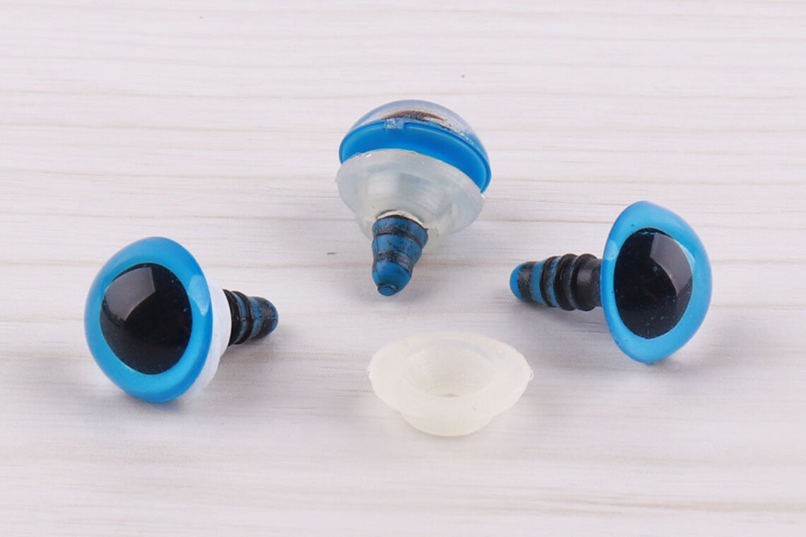 12mm Blue Safety Eyes With Washers Plastic Eye Amigurumi Eyes - Etsy