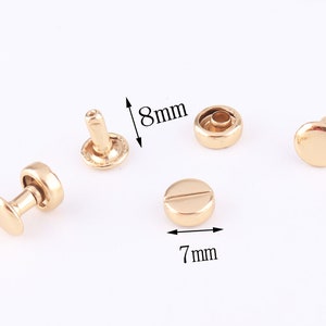 Gold Rapid Rivet Double Cap Flat Rivets Small Rivets Round Rivets for ...