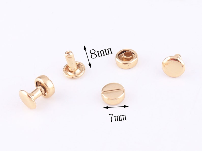 Gold Rapid Rivet Double Cap Flat Rivets Small Rivets Round - Etsy