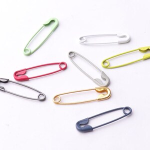 100pcs Colorful Safety Pins 19mm*5mm Safety Pin Brooch Small Safety ...