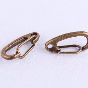 10pcs Spring Clasp Push Gate Snap Hook Carabiner Hook Push Gate Lobster ...