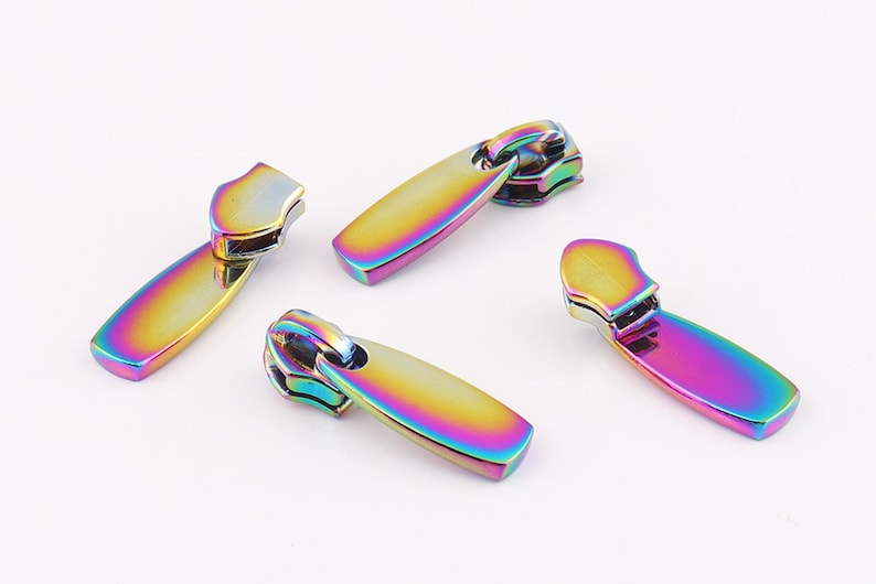 4pcs Zipper Pulls Rainbow 6mm Inner Wide Zip Slider Nylon Zip | Etsy