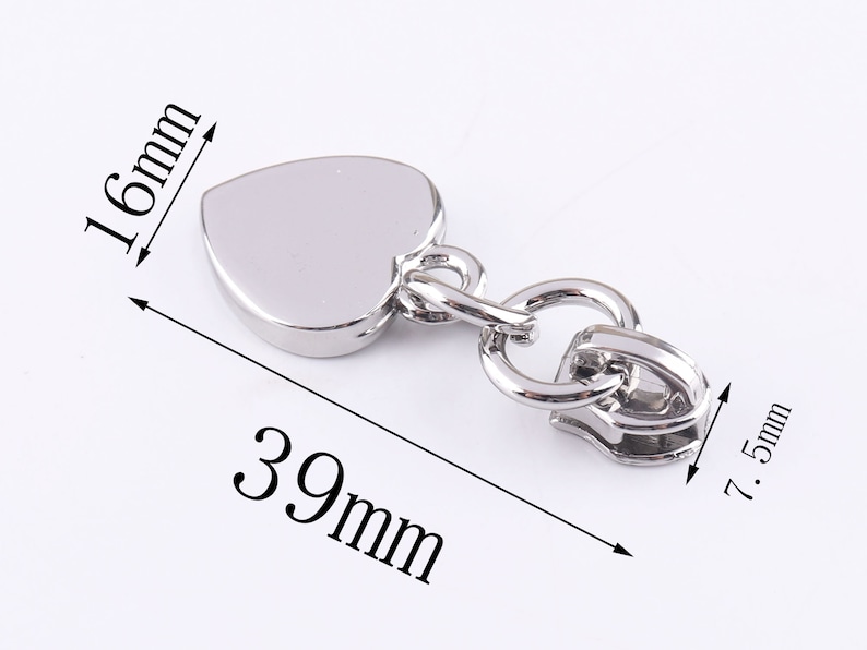 Charm Zippers zipper Pull With Heart-shaped Pendants Metal - Etsy Australia