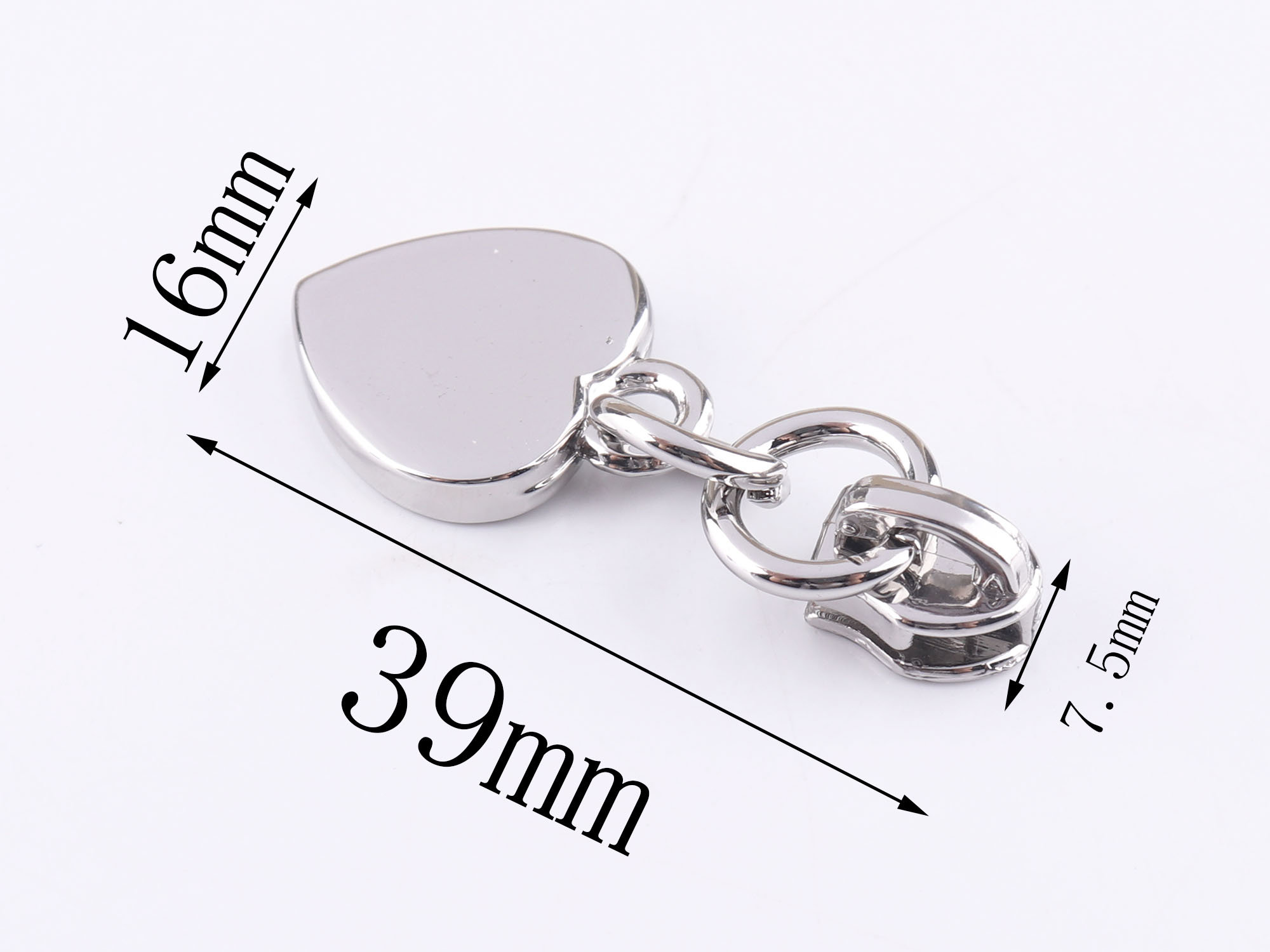 Charm Zippers zipper Pull With Heart-shaped Pendants Metal | Etsy