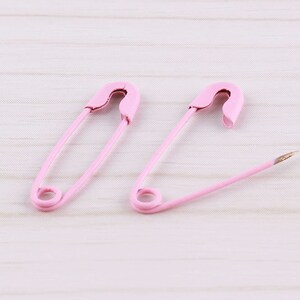 200pcs 19mm Safety Pins Pink Safety Pin Brooch Small Safety Pin Metal ...