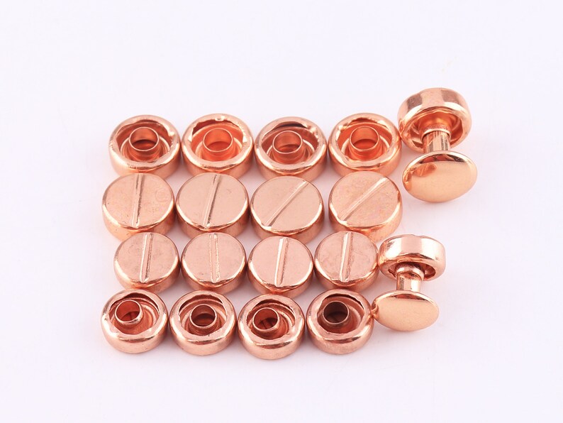 Rose Gold Rapid Rivet Double Cap Rivets Small Rivets Round - Etsy