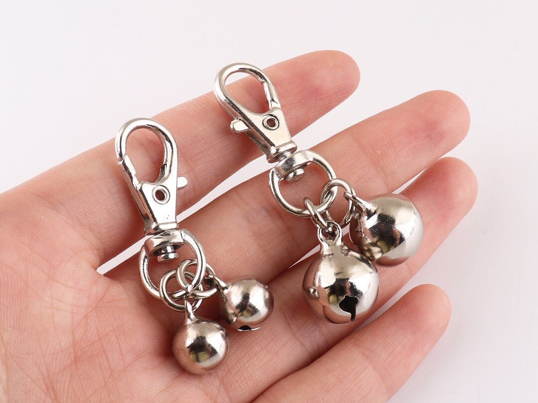 Jingle Bells Charms Keychain Charms Silver Swivel Clasp With Bells for ...
