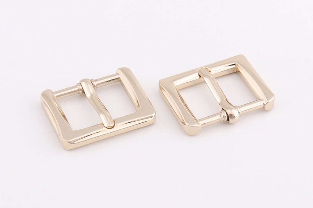 7/8''inch 23mm Center Bar Buckle Light Gold Pin Buckle Single Prong ...