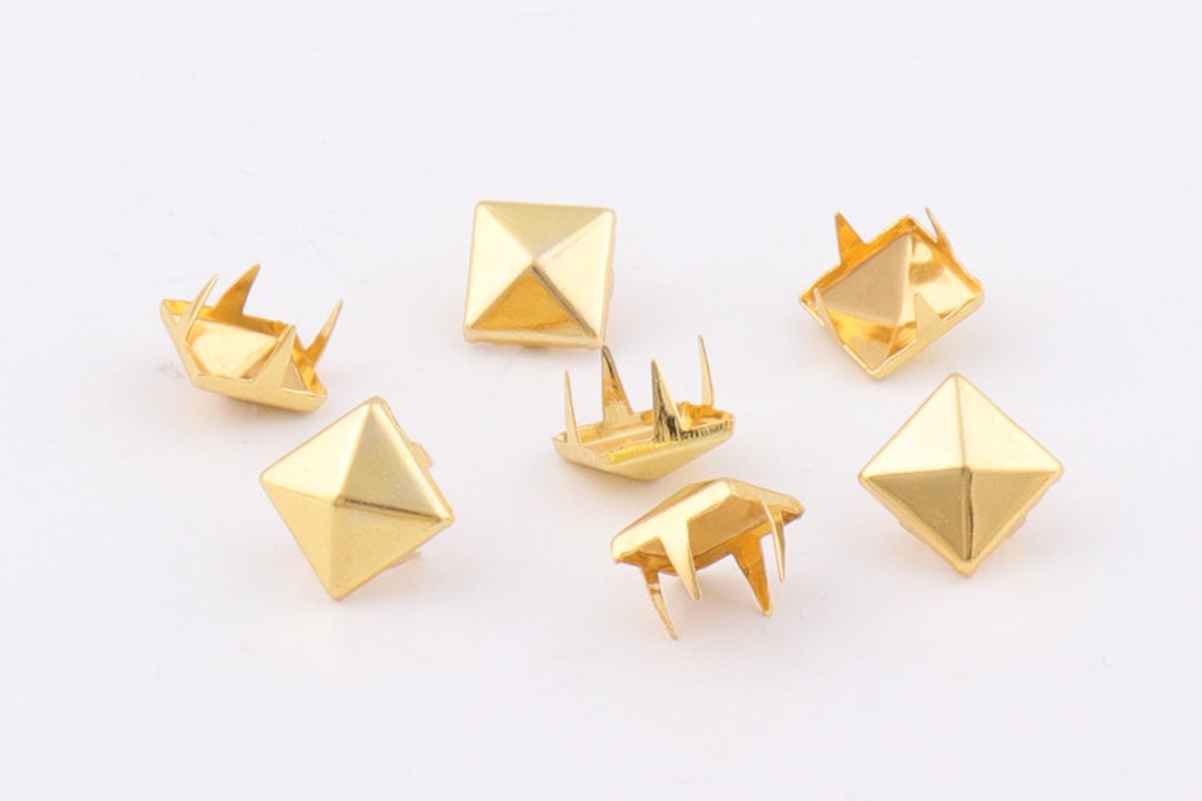 Gold Rivets 10mm Rivets Gold Pyramid Studs Nailhead Studs Metal Studs ...