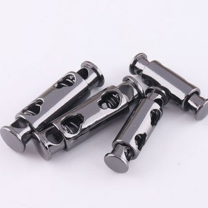 Cord Stopper Cord Locks Barrel Cylinder Stopper Double Hole Toggle ...