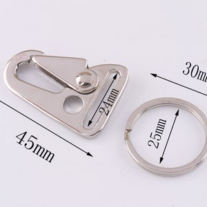 Key Fob,spring Hook Snap Clasp With Key Ring Carabiner Key Fob, Keyring ...