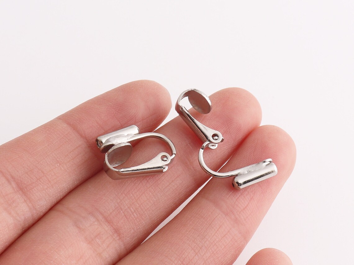 Clip on Earring Earring Clip Converter Non Pierced Clip Adapter Ear ...