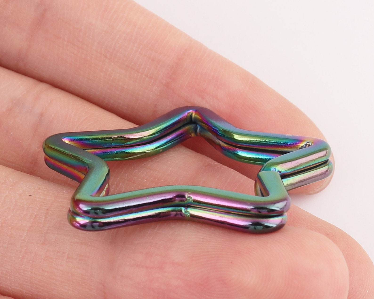 Star Shaped Split Ring Keyring Keychain Split Rings Double | Etsy