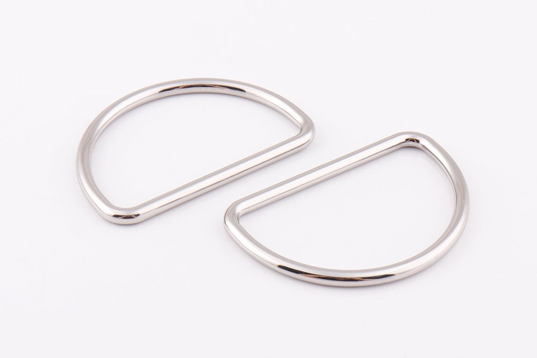 Silver D Rings 2"inch D Ring Buckles Metal D Rings for Bag Belt Strap ...