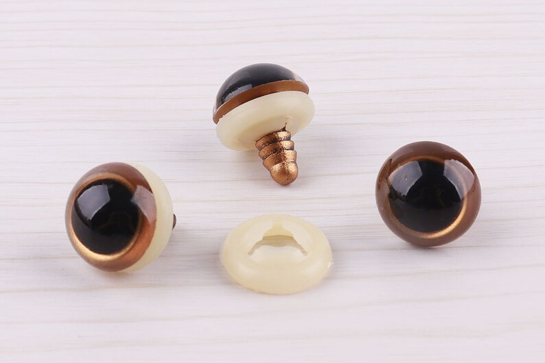 10pcs Plastic Eyes With Washers 15mm Amigurumi Eyes Brown - Etsy