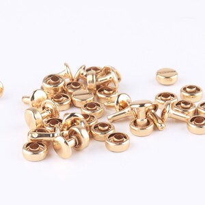 Gold Rapid Rivet Double Cap Flat Rivets Small Rivets Round Rivets for ...