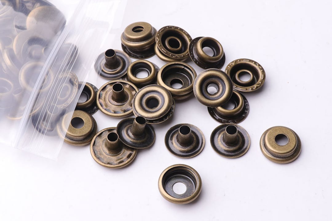 10mm 12.5mm 15mm Snap Buttons Bronze Snap Fasteners Press Stud Leather ...
