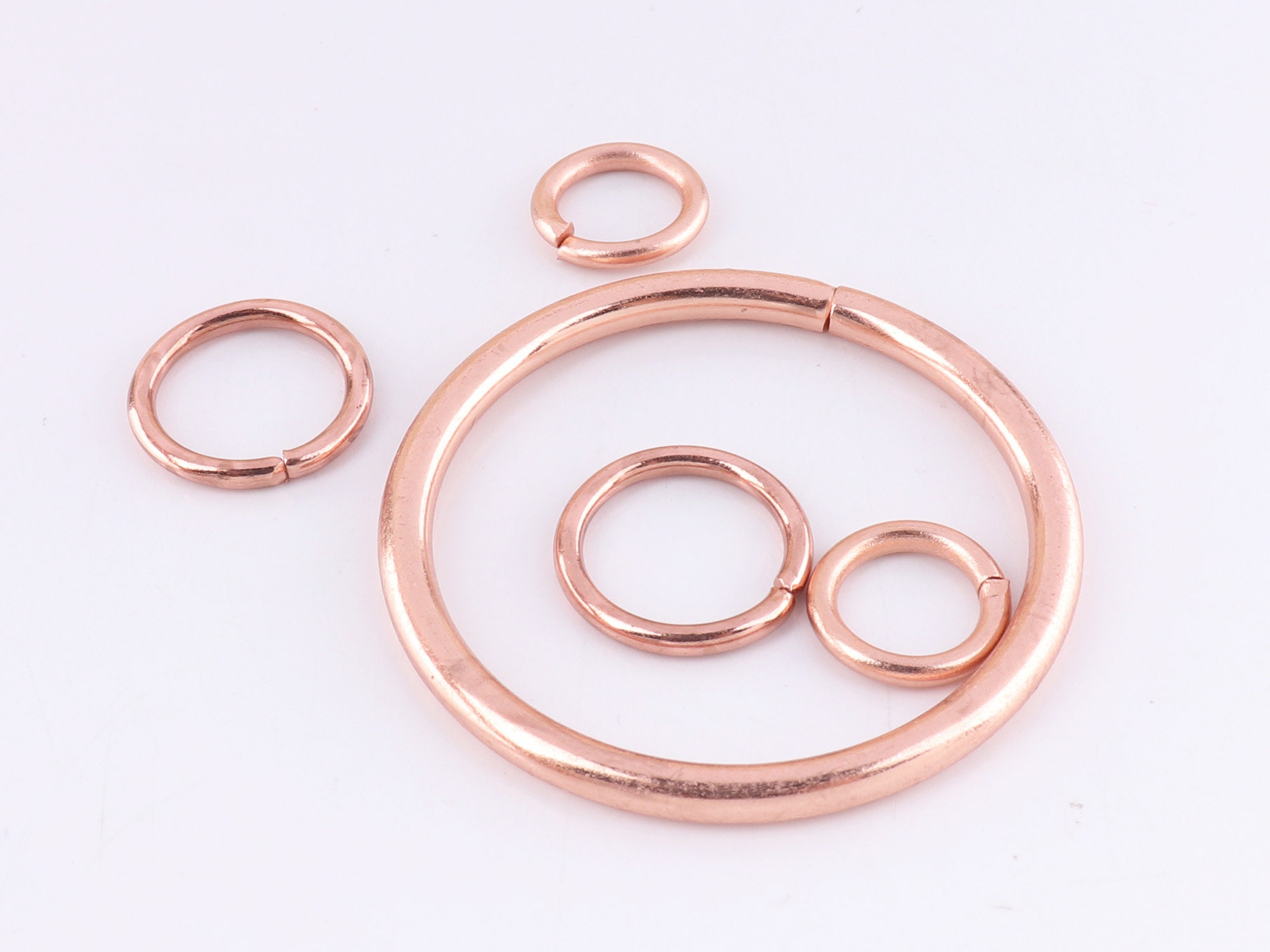 O Rings Round Rings Seamed Iron Loop Rose Gold Open Jump Bulk - Etsy