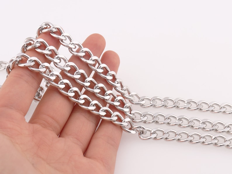 Curb Chains Cable Chains Open Link Chain Purse Chains Bulk - Etsy