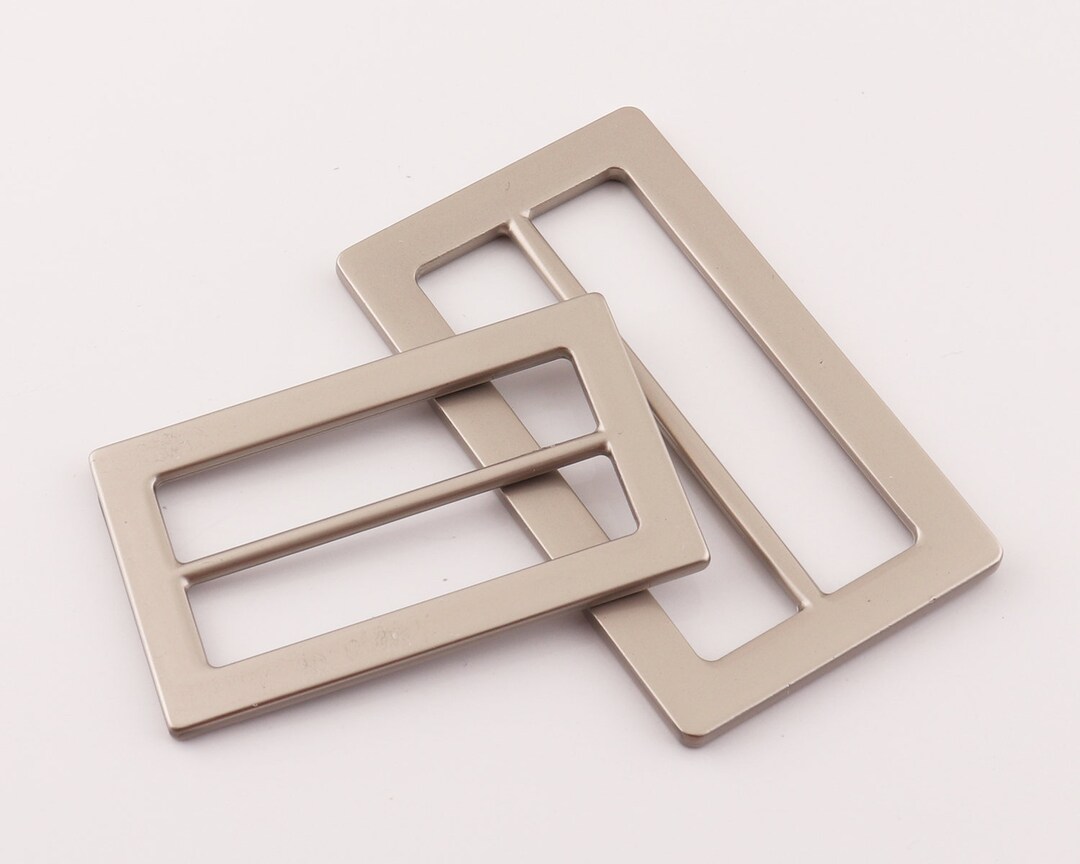 Matte Silver Adjustable Slide Buckle Suspender Strap Adjuster Slide ...