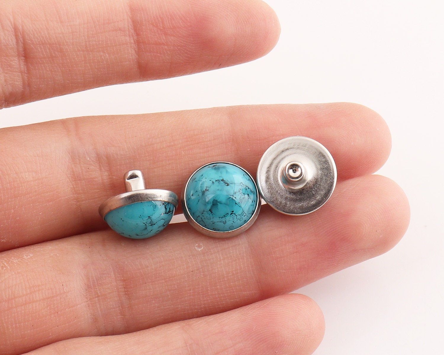 Rhinestone Rivets Marble Decorative Rivet Single Cap Rivets | Etsy