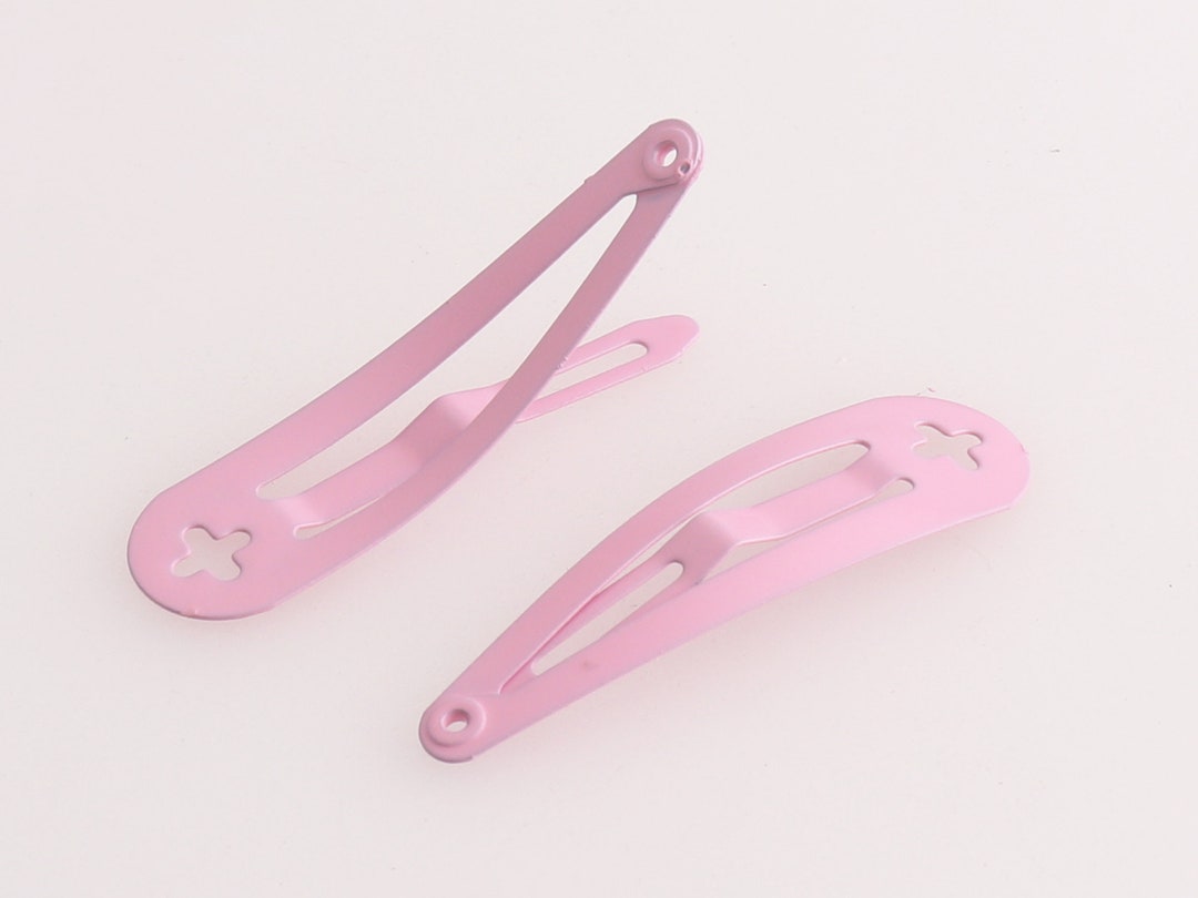 Pink Hair Clips Baby Hair Clips DIY Toddler Snap Hair Clips 39mm*11mm ...